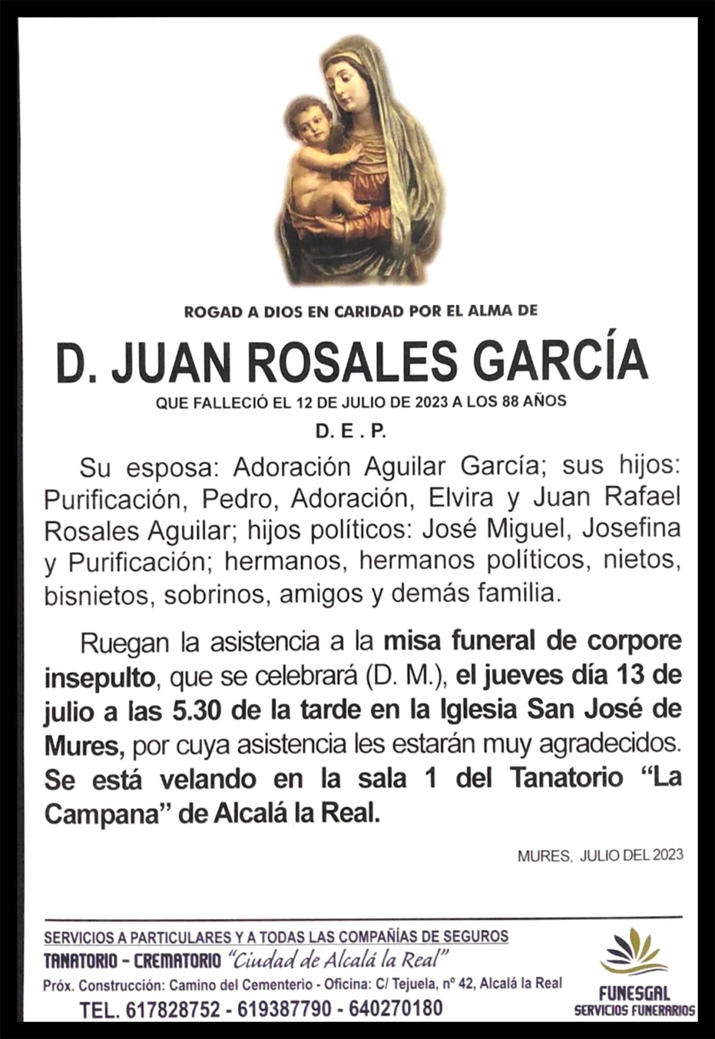 Esquelas - Funesgal Servicios Funerarios